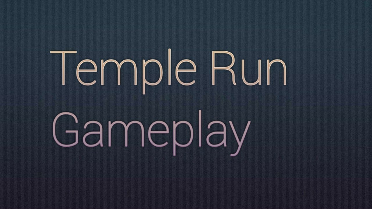 Collecting Money || Temple run gameplay #10 #4k - YouTube
