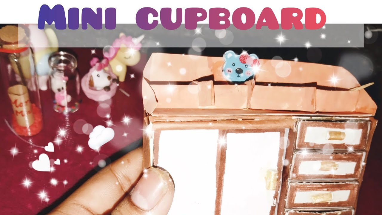 Mini cupboard 😍 DIY paper craft ️ ️ ️ - YouTube