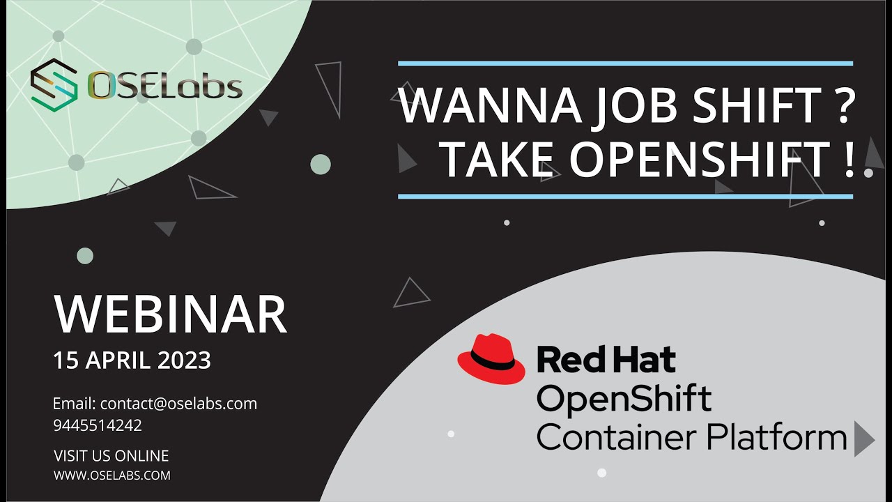 Wanna Job Shift? Take OpenShift | Webinar 15Apr2023 | #openshift - YouTube