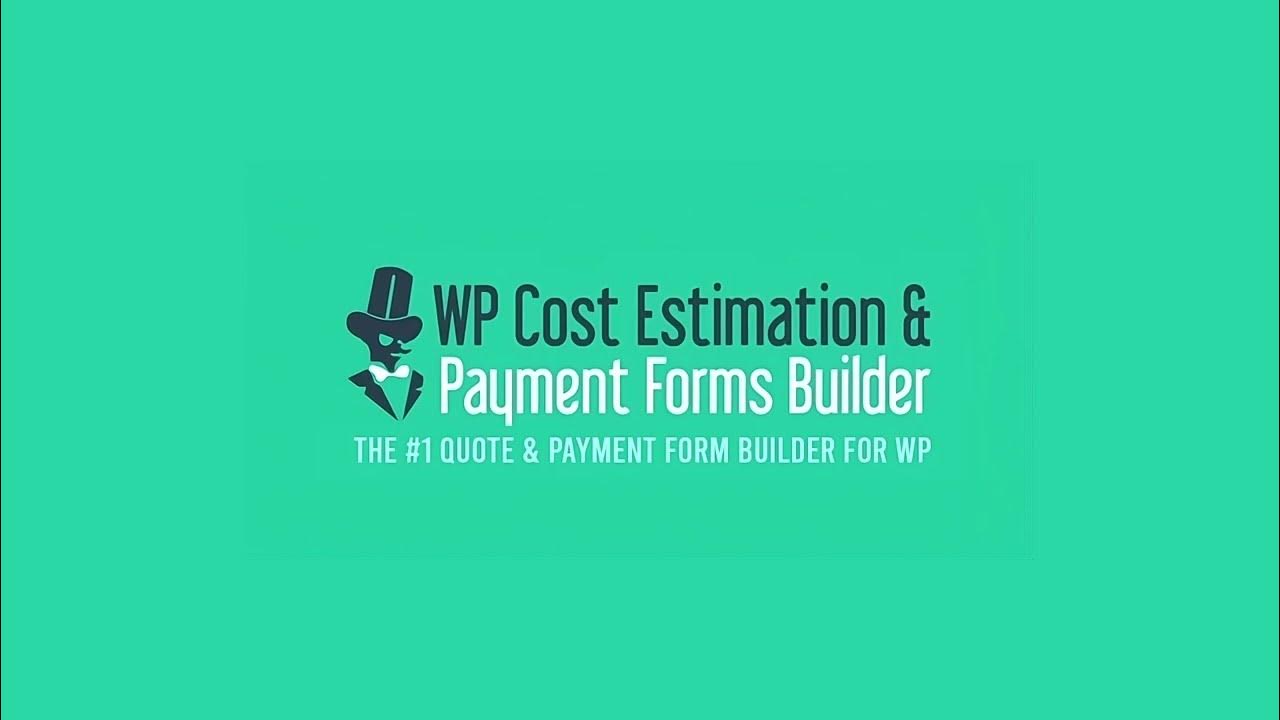 Create your first form - Tutorial for Cost Estimation & Payments Forms Builder - YouTube