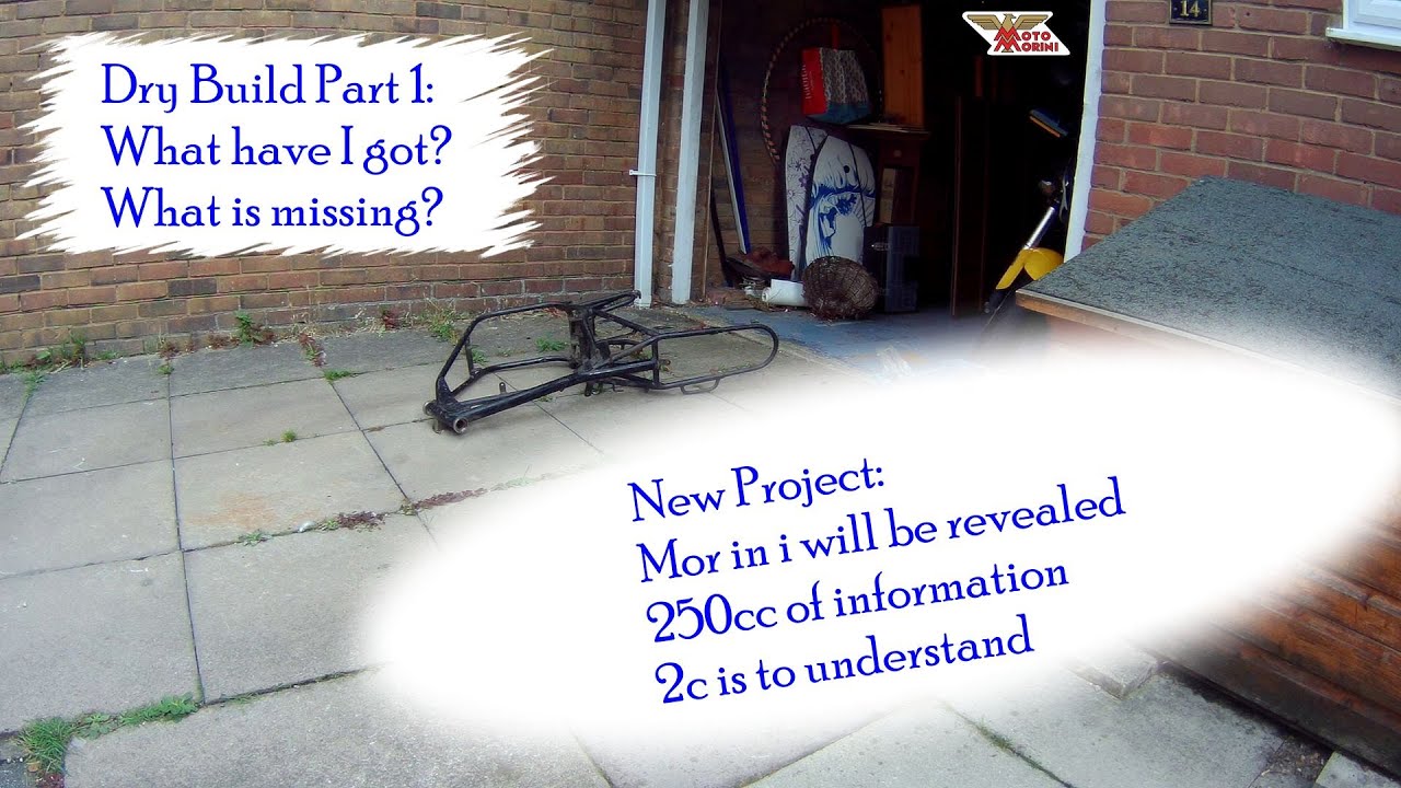 Moto Morini 250 2c Part 1 First dry build 2022 - YouTube