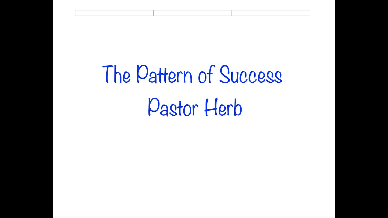 The Pattern of Success - YouTube