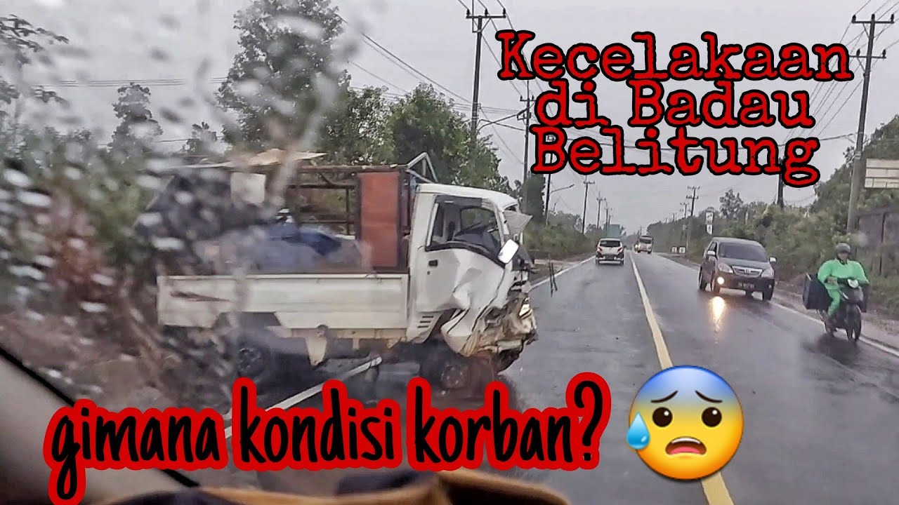 Kecelakaan Mobil Adu Kambing di Jalan Badau Belitung Pas Hujan Lebat ...