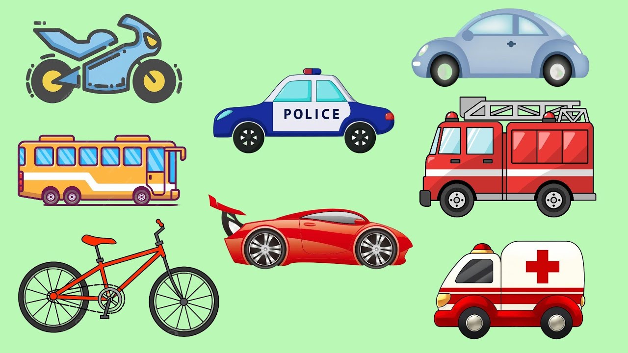 Learn About Vehicles - 12 Popular Vehicles - YouTube