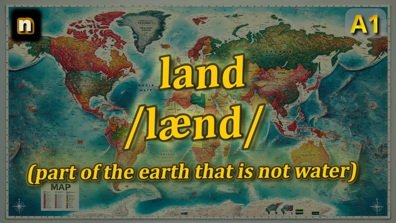 [n] Land meaning (part of the earth that is not water) with 5 examples ...