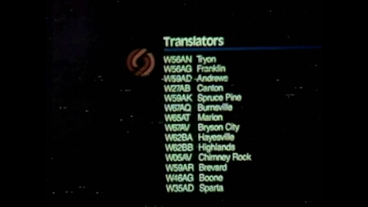 WUNG TV WUNC TV Station IDS 1986 - YouTube