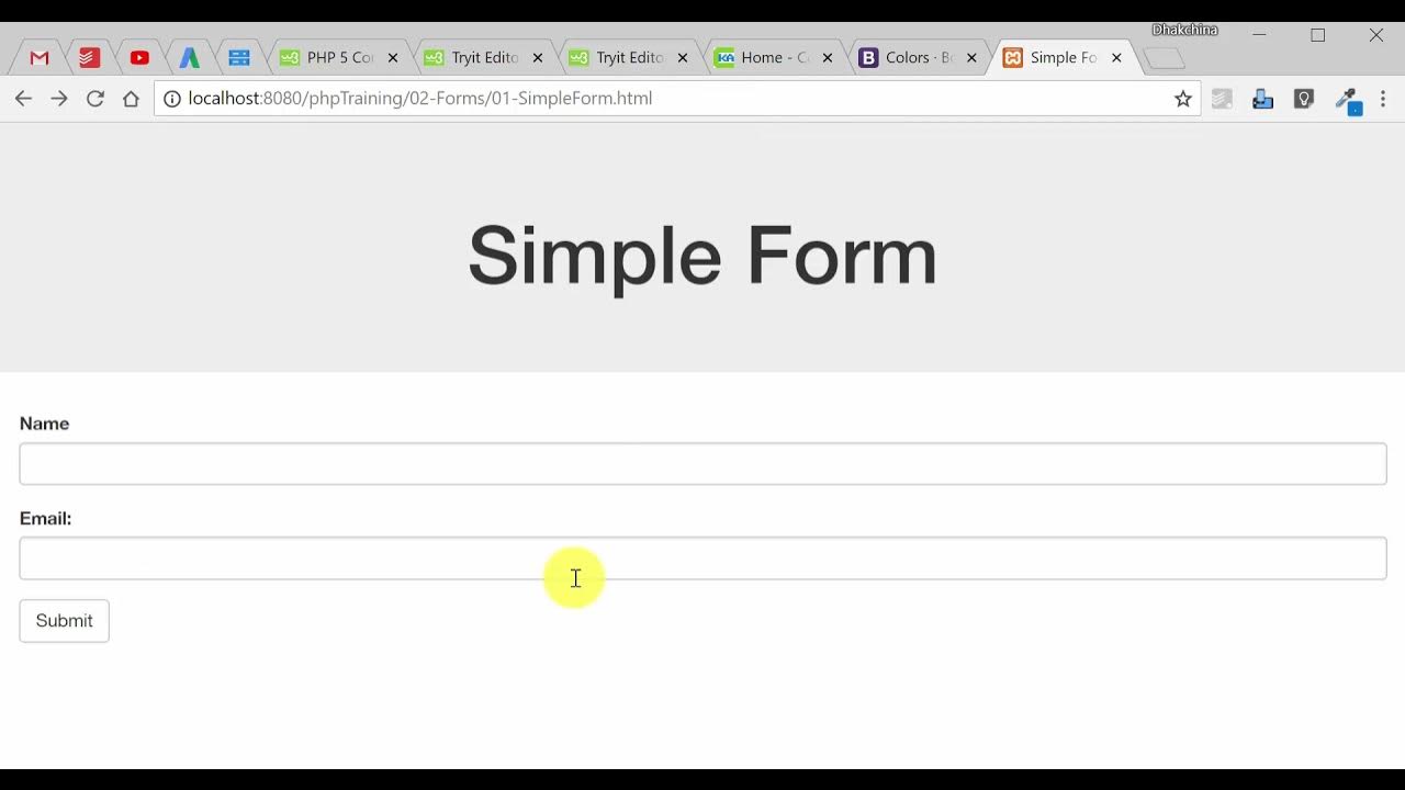 Class 3 - 1 Simple Form PHP Foundation - YouTube