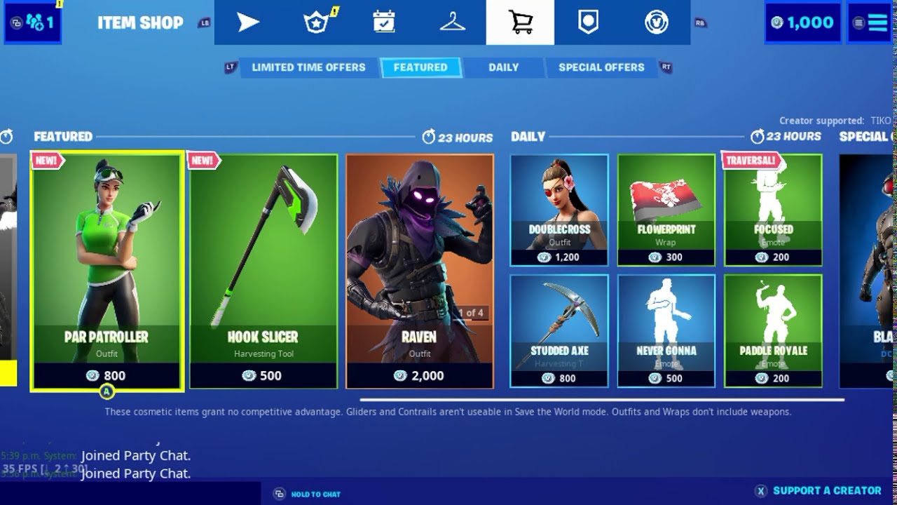 New par patroller skin Fortnite item shop review July 19 - YouTube