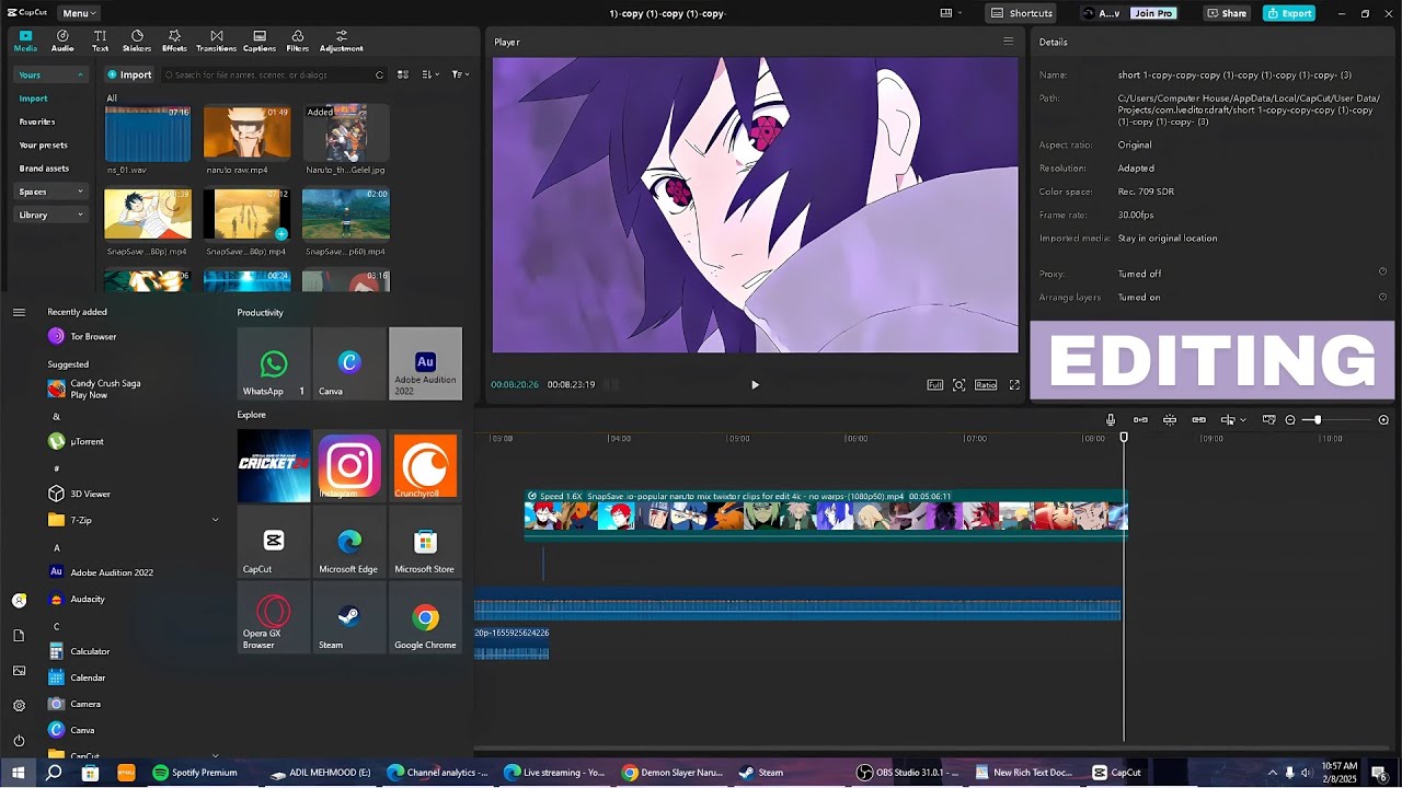 How I Edit My Anime Video Live - Day 11 - YouTube
