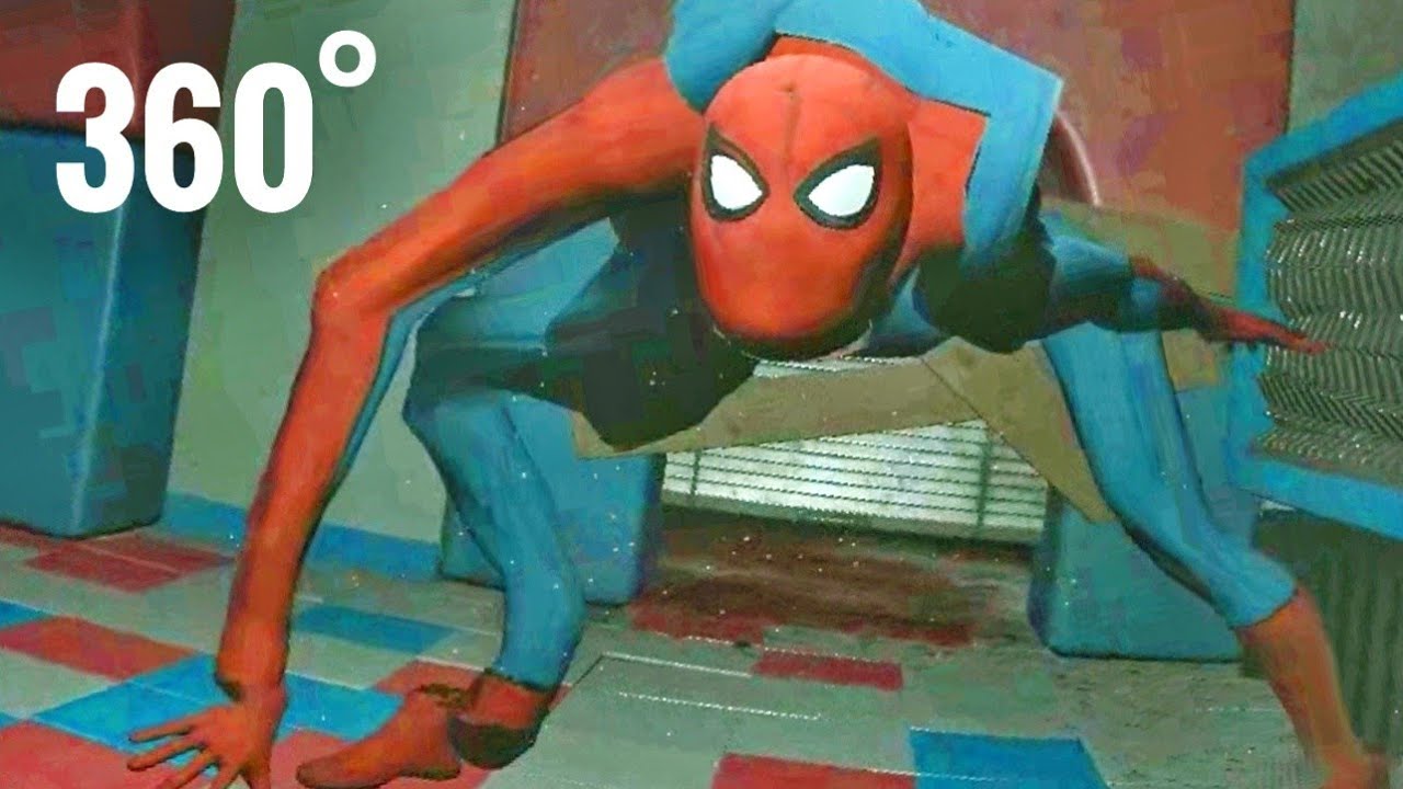 Spiderman Swings into Poppy Playtime VR 360 Experience! - YouTube