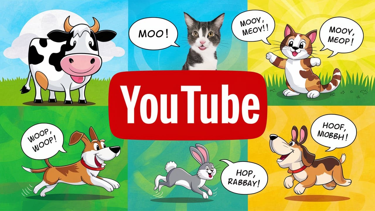 Animal Fun Song for Kids | Sing Along with Moo, Meow, and Woof!” Baby ...