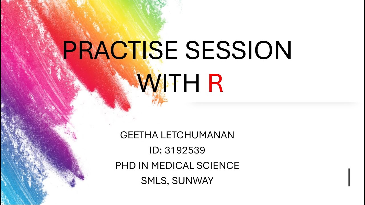 A practice session of R with Geetha Letchumanan - YouTube