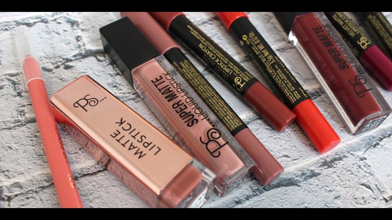 Primark PS... Matte Lip Swatches - YouTube