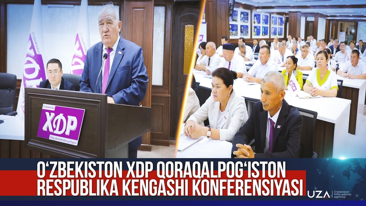 Oʻzbekiston XDP Qoraqalpogʻiston Respublika Kengashi konferensiyasi - YouTube