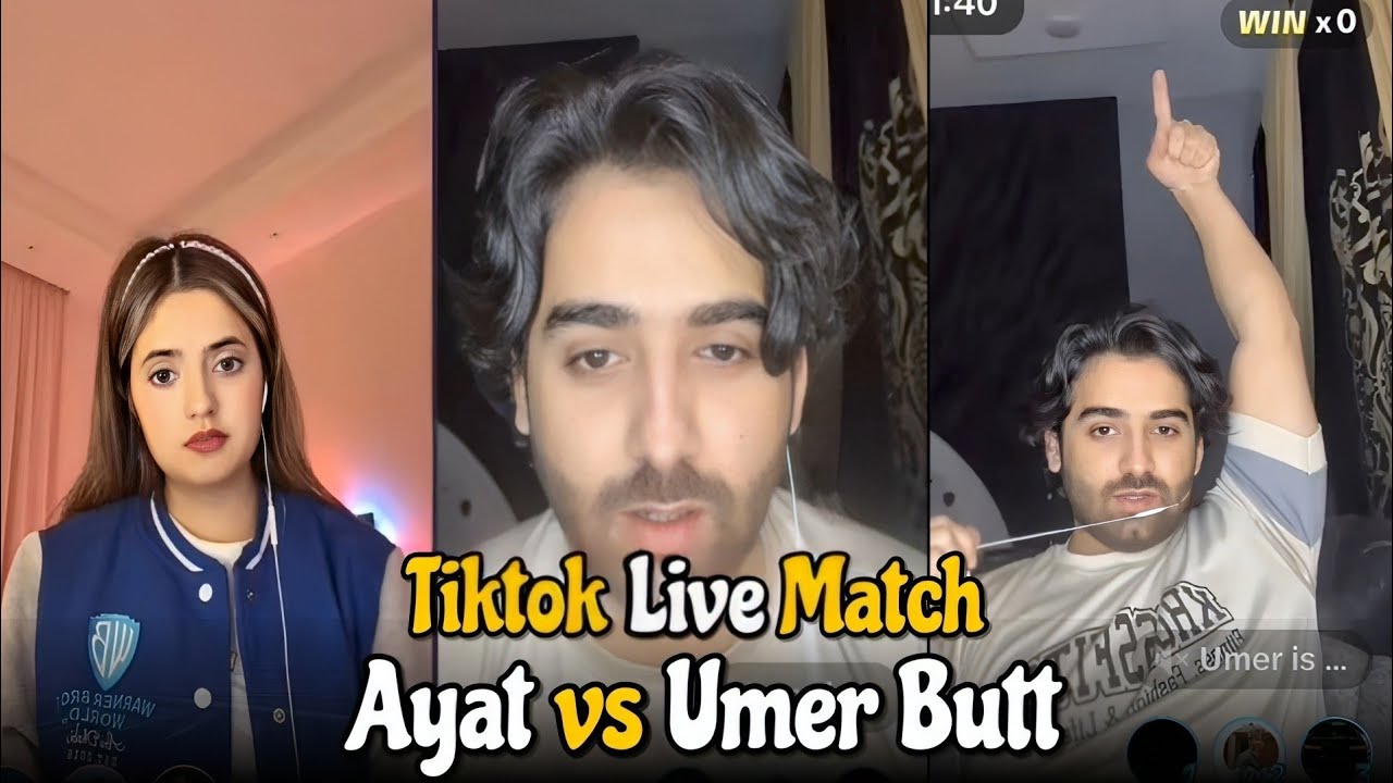 April 8, 2025 TikTok Live Match 😂 Ayat Akbar vs Umer Butt | Funny Moments 🤣🤣😂 - YouTube