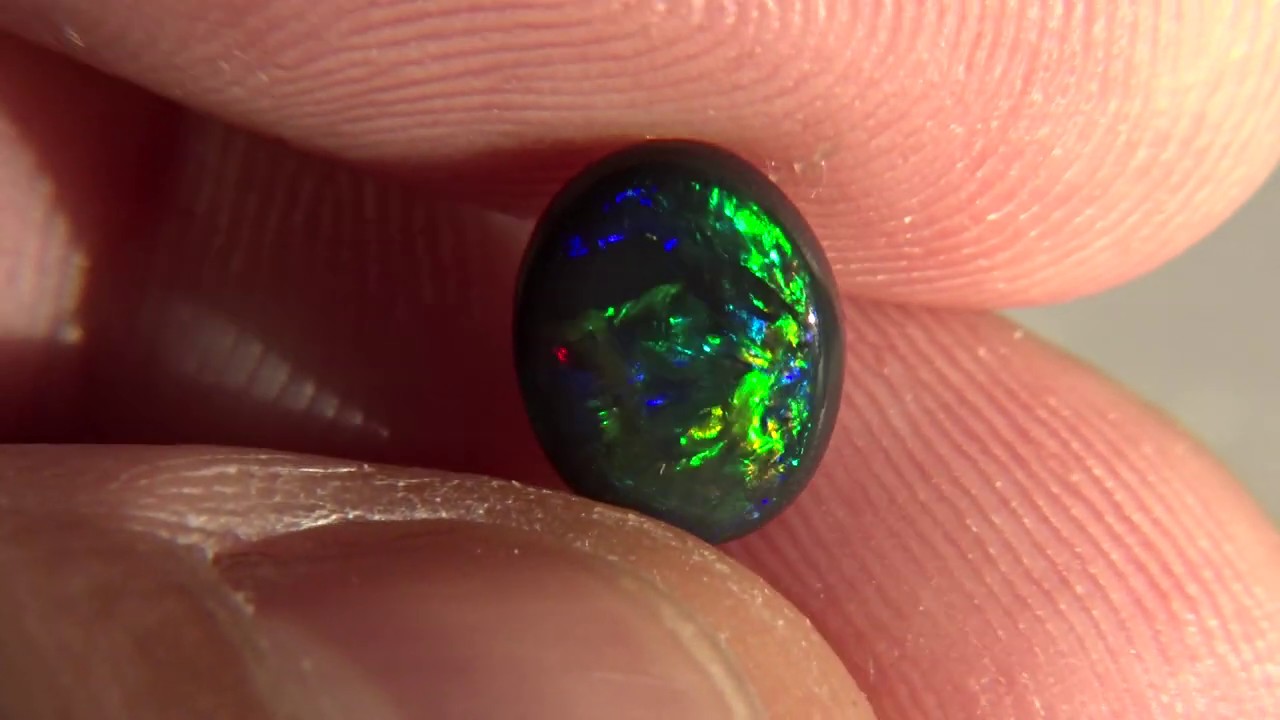 Natural Lightning Ridge Black Opal 💎 Amazing Chinese Writing / Latin ...
