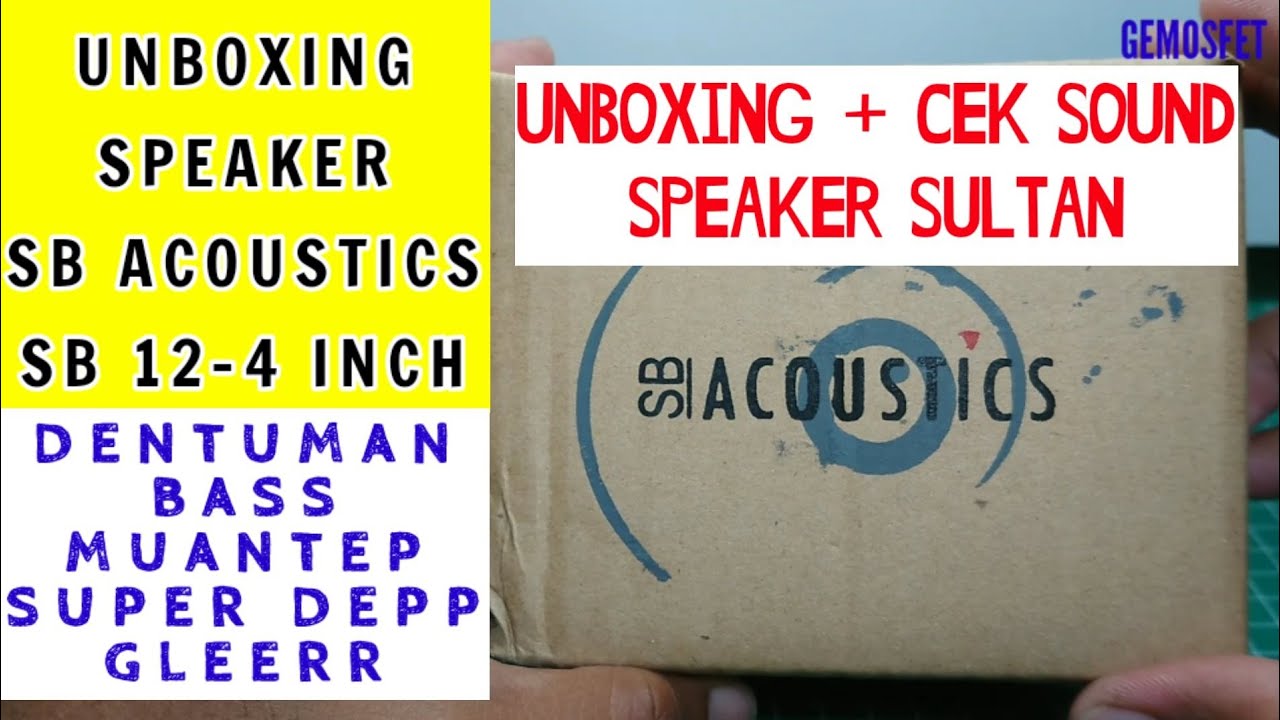 Unboxing Speaker SB ACOUSTICS 4 Inch SB 12 - YouTube