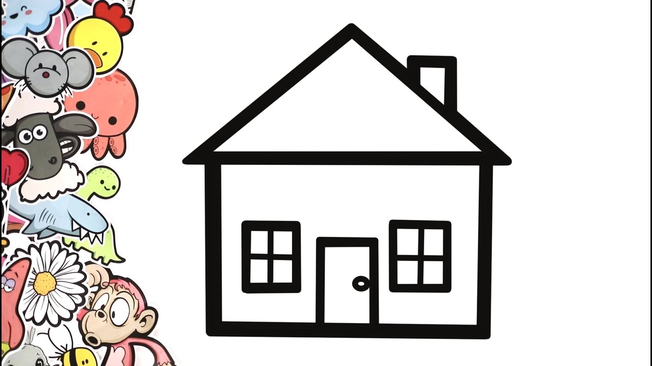 How to draw sweet home | easy to repeat | Drawing, painting, colouring ...