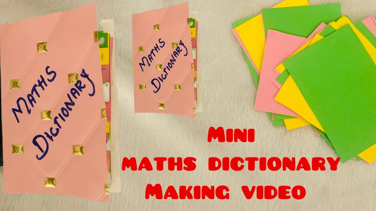 How To Make Maths Dictionary || Mini Maths Dictionary || Making video ...