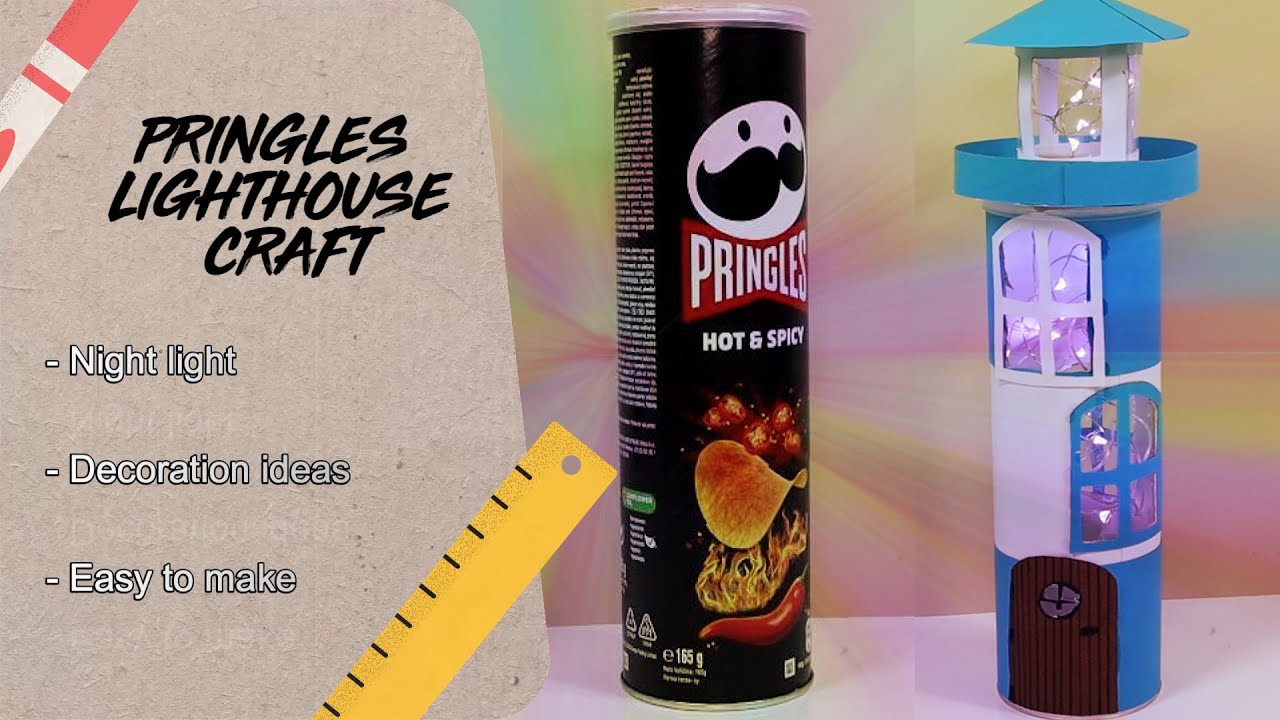 How I made a pringles lighthouse - YouTube