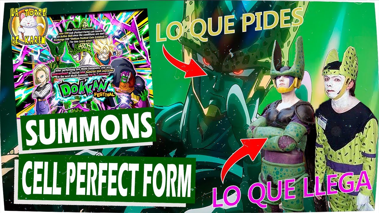CALENTADA IMPERFECT CELL PERFECT SUMMONS ? DOKKAN BATTLE - YouTube