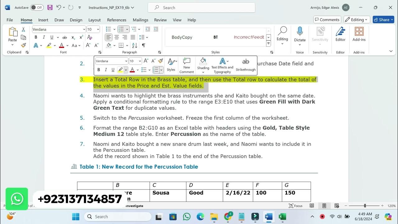 New Perspectives Excel 2019 | Module 6: SAM Project 1b | Instructions_NP_EX19_6b - YouTube