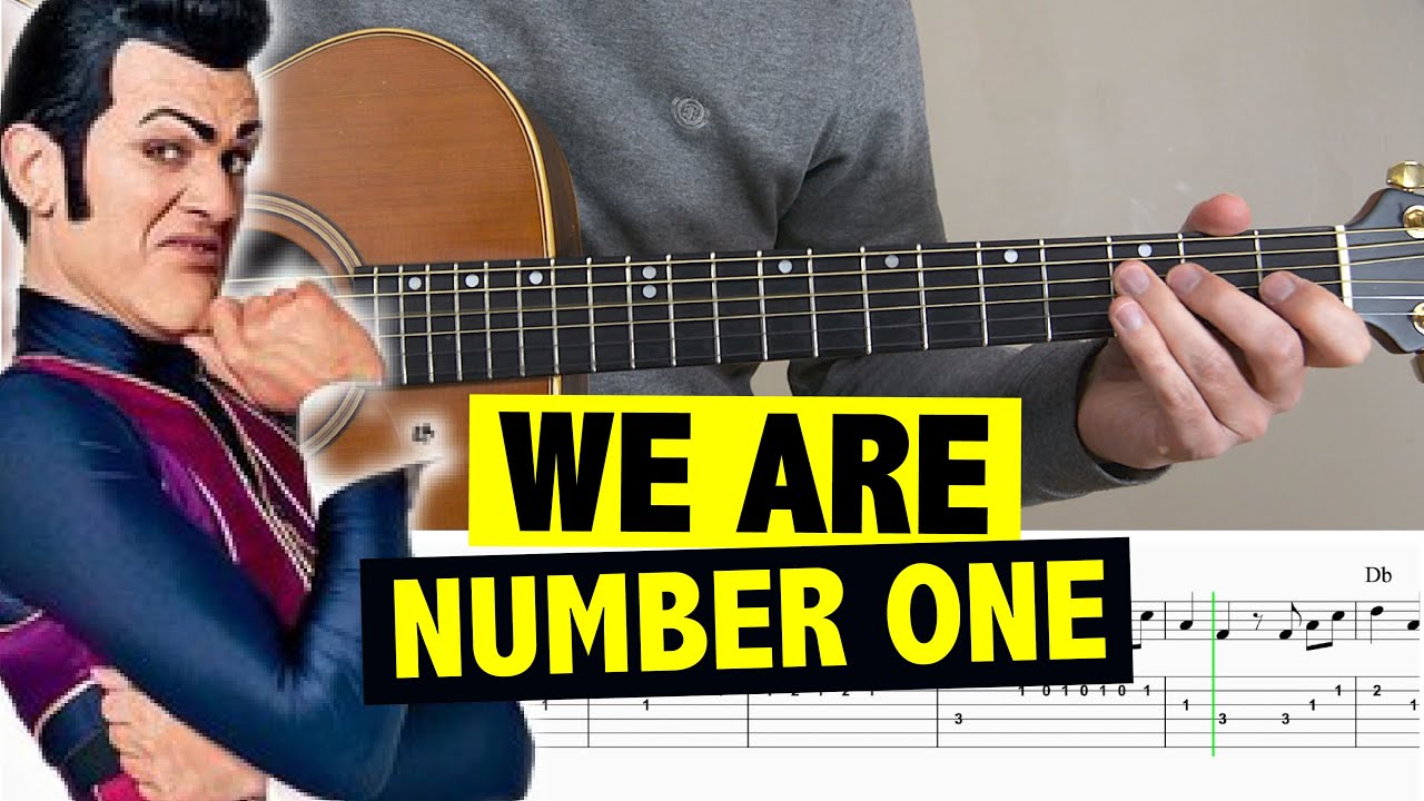 We Are Number One (Robbie Rotten) - Guitar Tutorial + FREE TAB - YouTube
