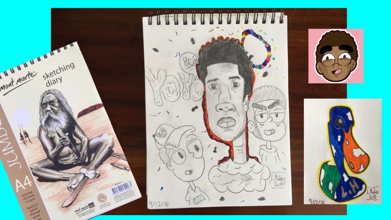 Starting a New Sketchbook - Drawing Yoyo 808 - YouTube