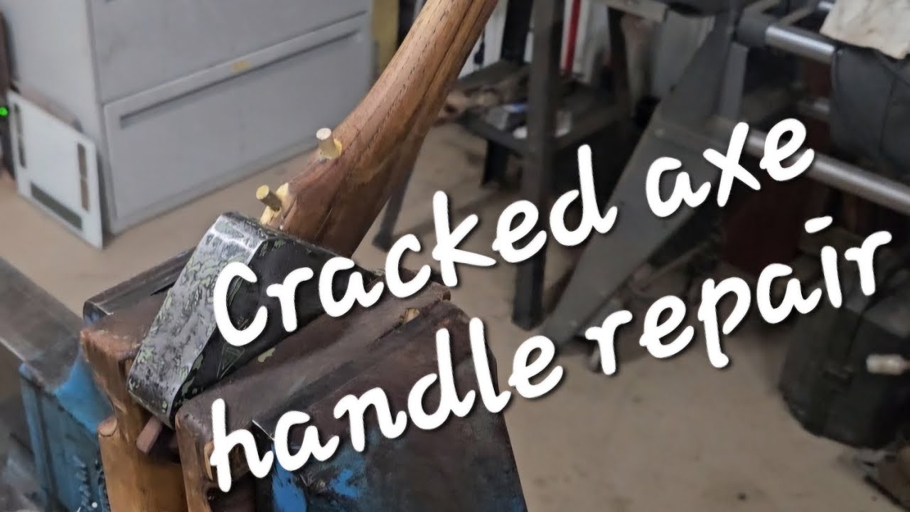 Cracked axe handle repair. - YouTube