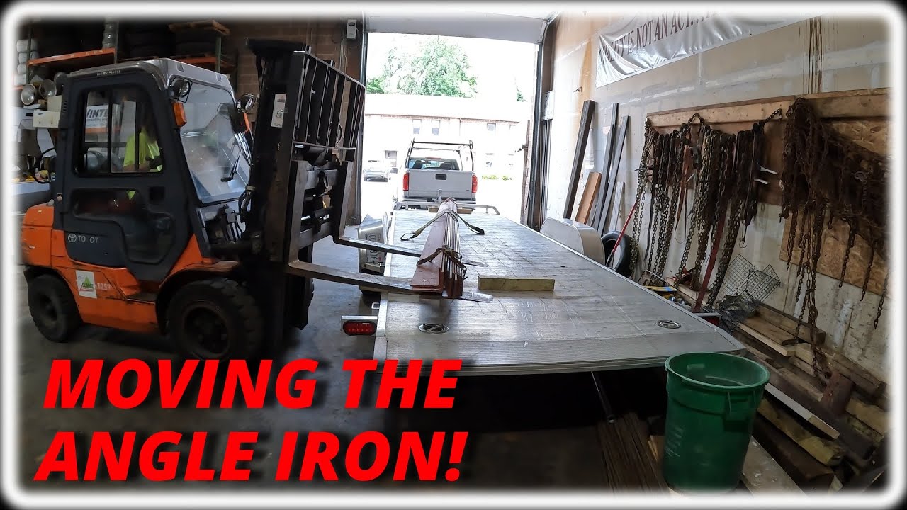 Loading Angle Iron Onto Our Trailer And Towing It To Our Dutchess Yard ...