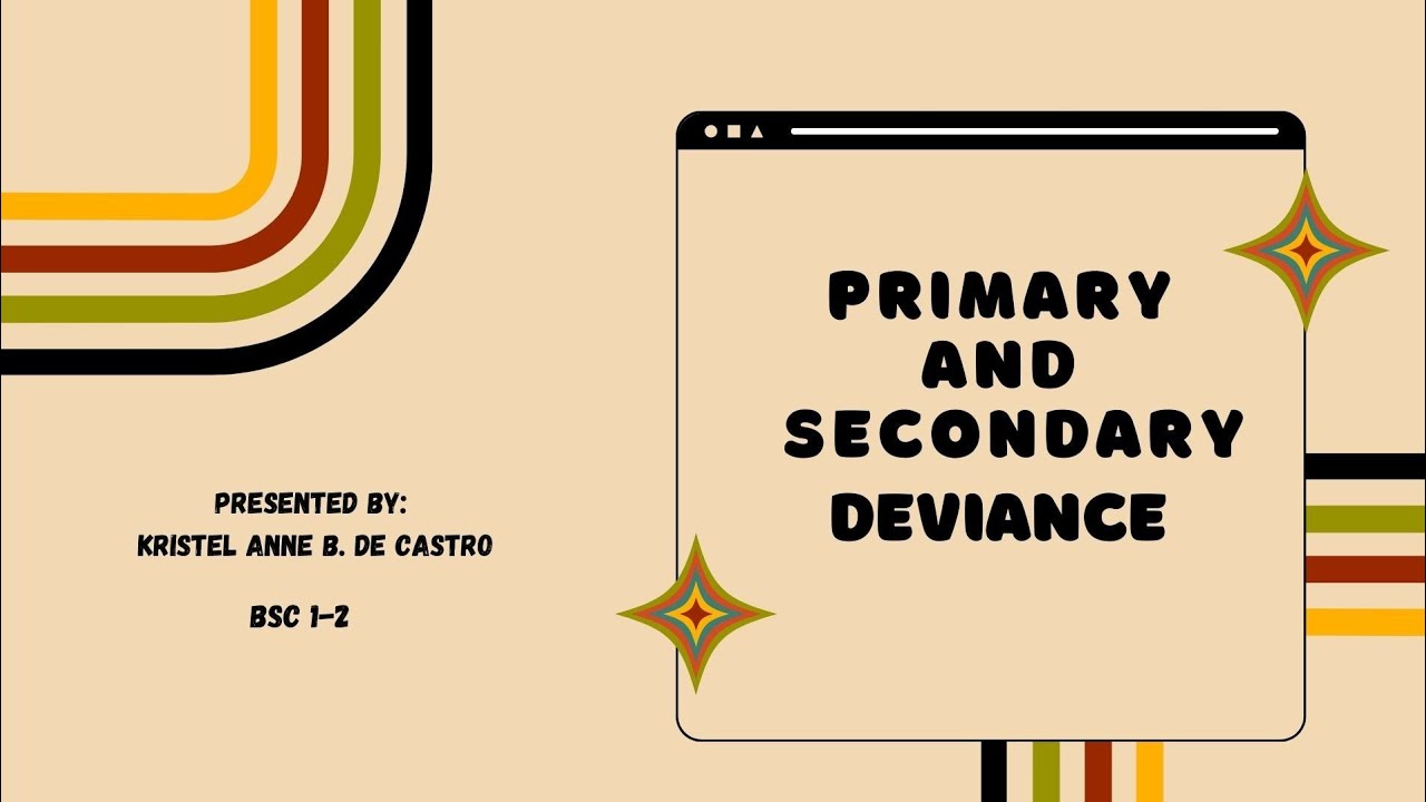 PRIMARY AND SECONDARY DEVIANCE - YouTube