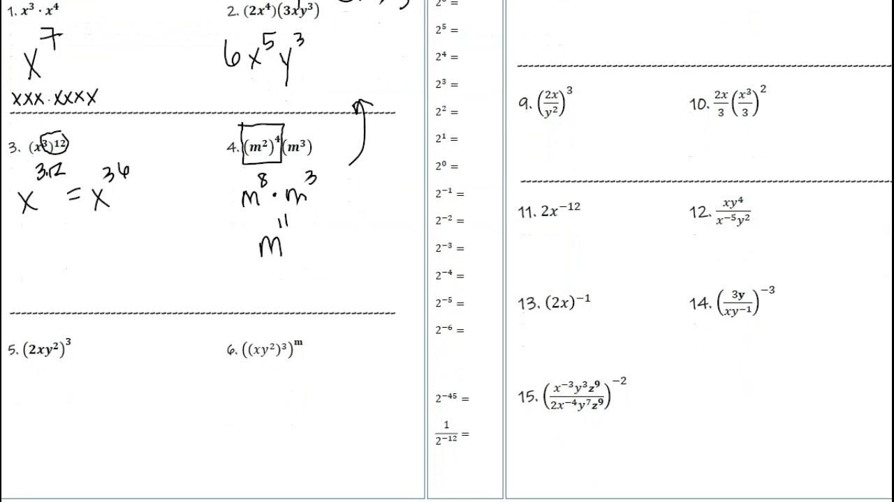 Properties of Exponents || Algebra 2 - YouTube