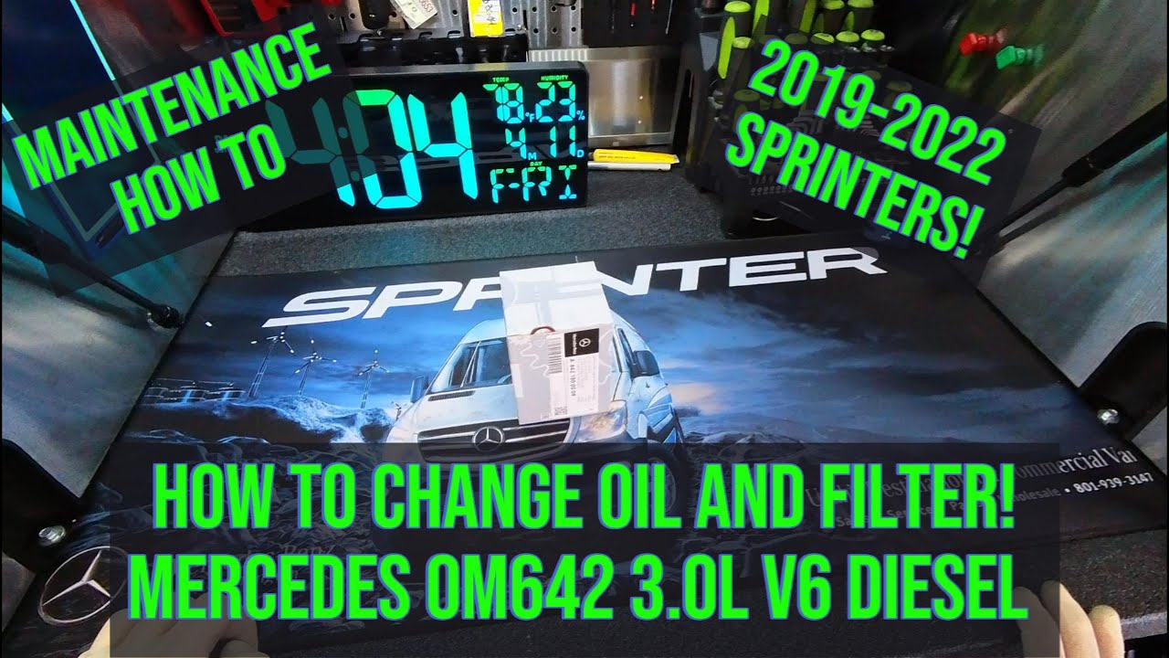 Mercedes 3.0L V6 Diesel, How to change oil and filter 2019-2022 ...