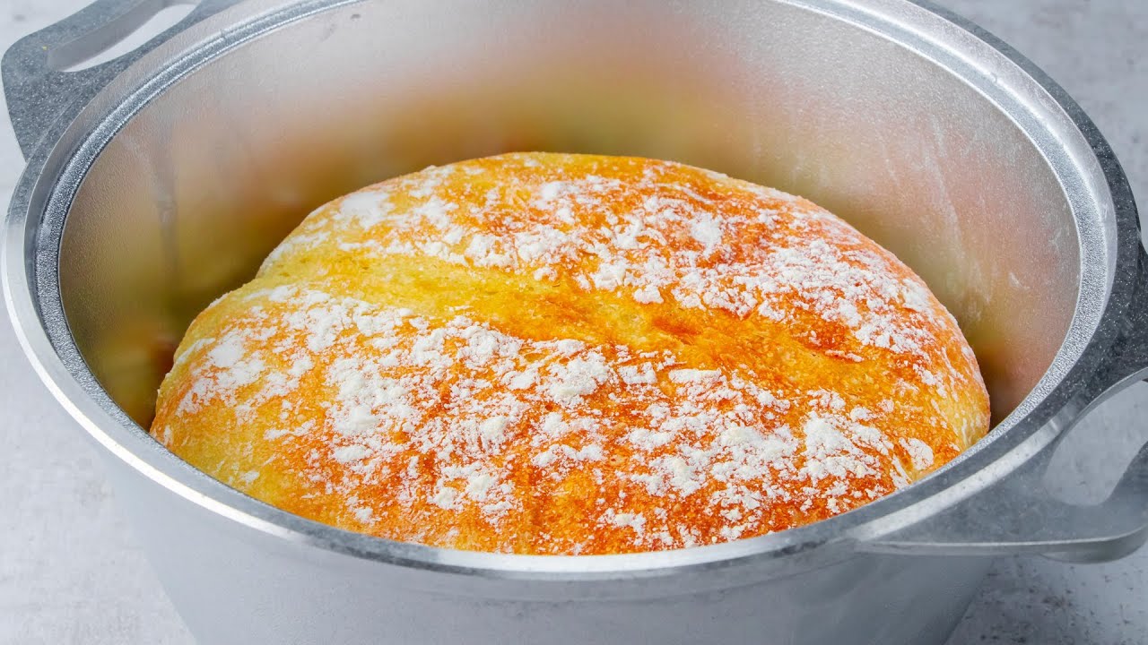 Ein Topf und 3 Tassen Mehl! Das einfachste hausgemachte Brot-Rezept ...
