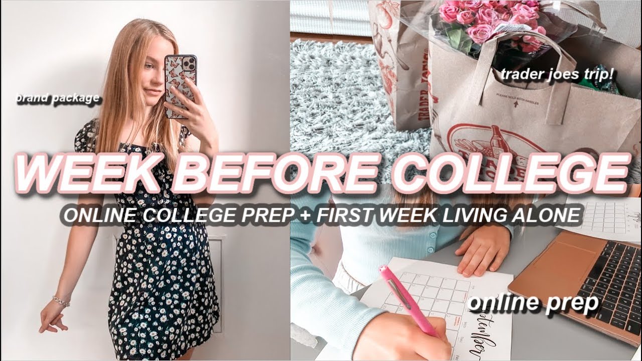 WEEK BEFORE COLLEGE VLOG 2020 // Online College Prep + My First Week ...
