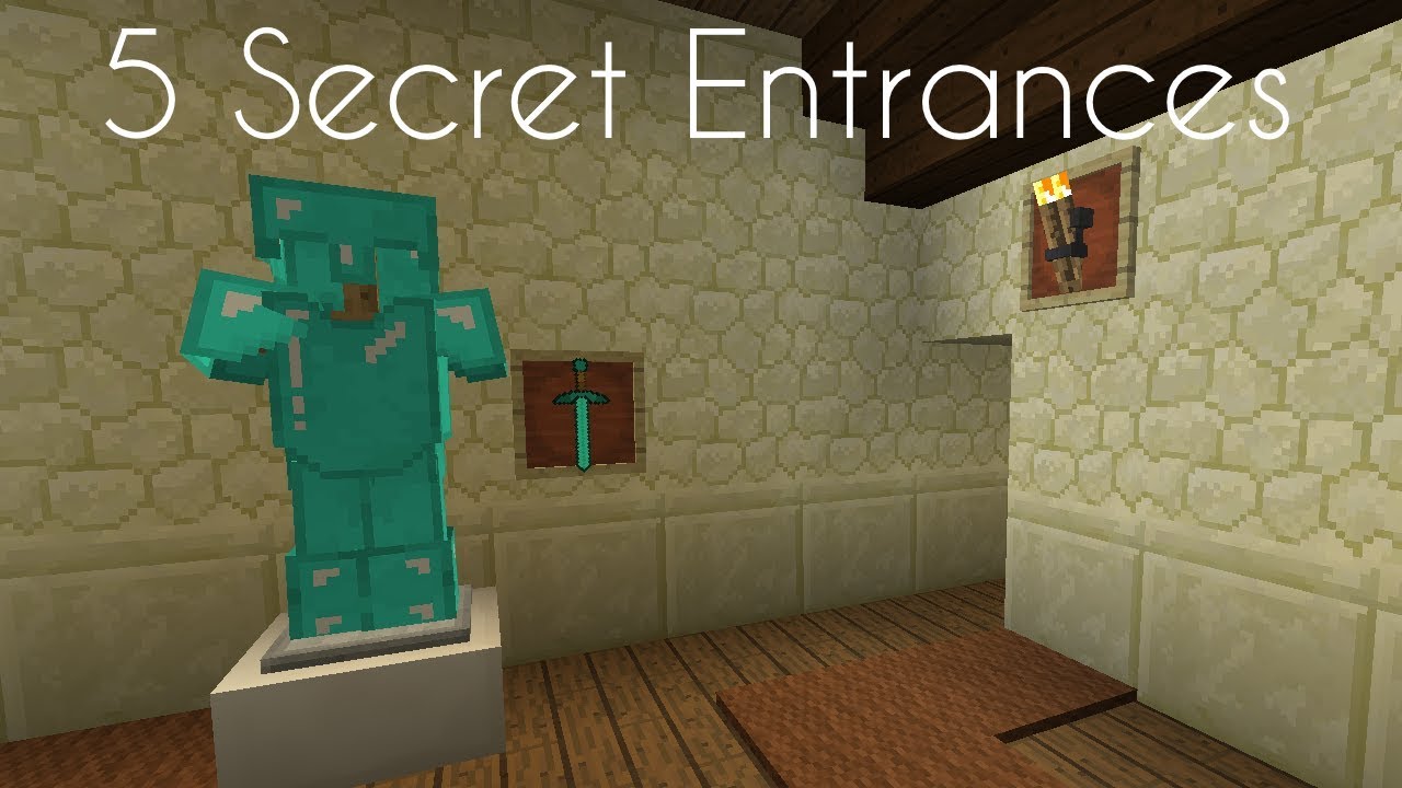 5 Secret Entrances | Minecraft - YouTube