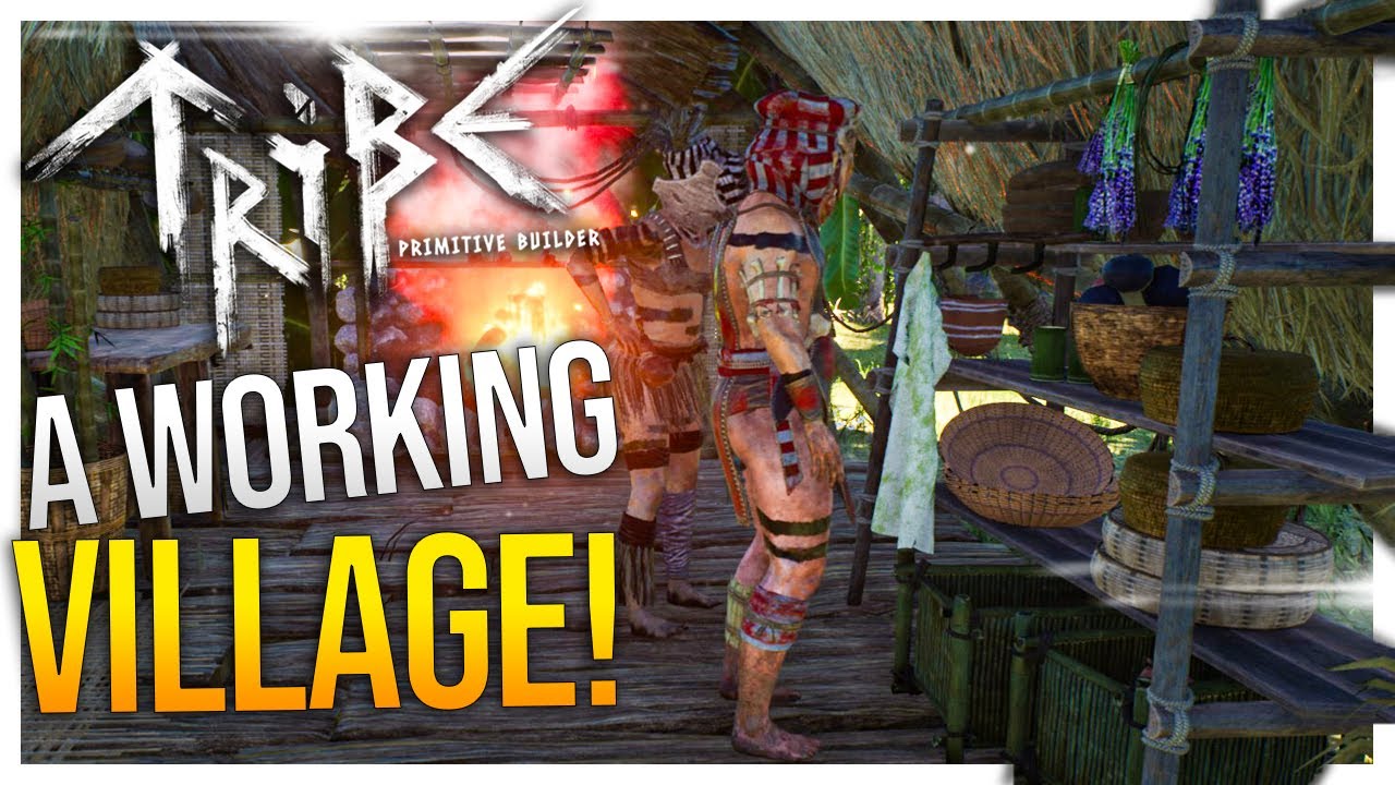 We Have a Working Village \\ Tribe Primitive Builder - YouTube