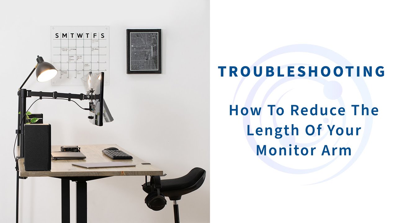 How To Reduce The Length Of A Monitor Arm by VIVO - YouTube