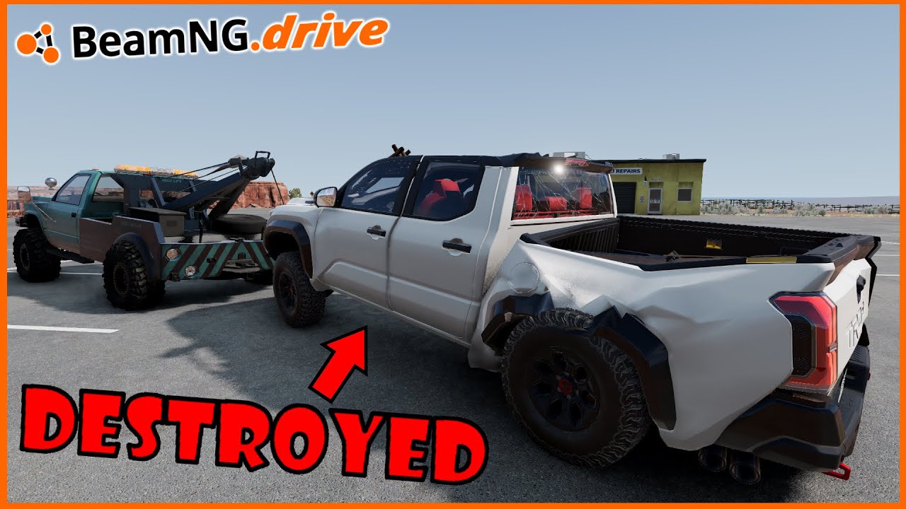 2024 TOYOTA TACOMA RECOVERY GONE WRONG!! (EPIC FAIL) - BEAMNG.DRIVE MP - YouTube