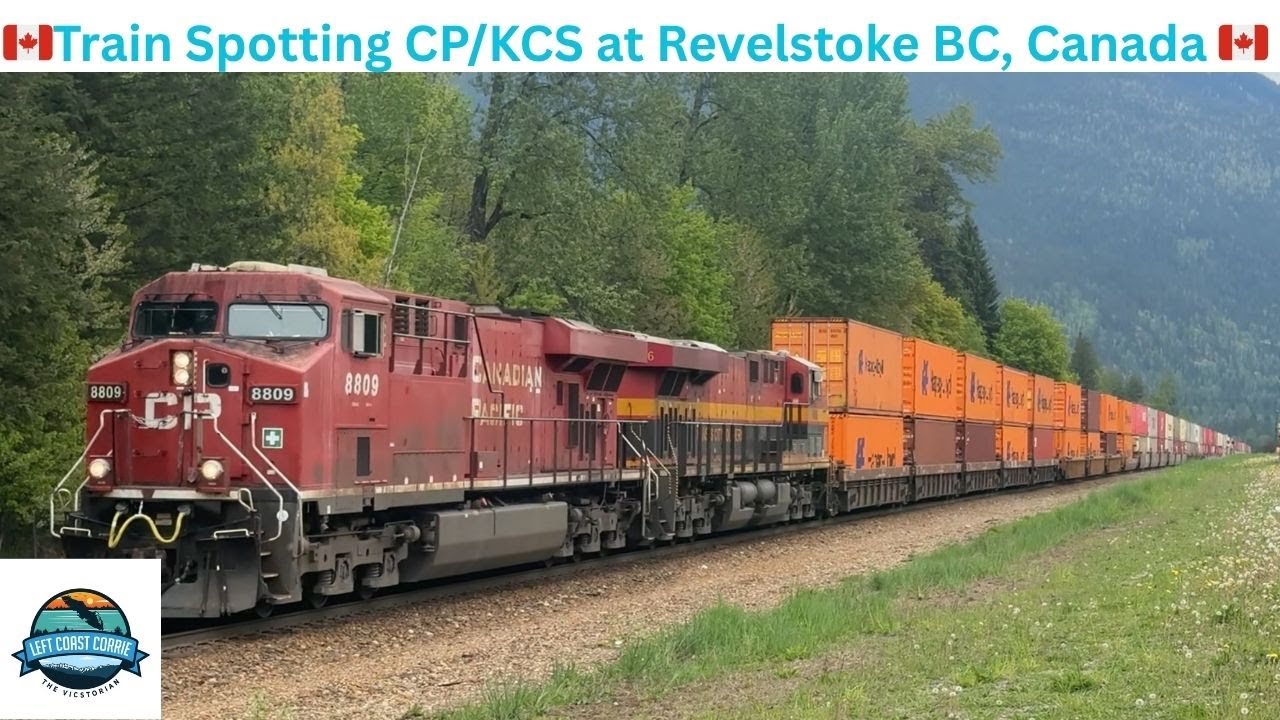 Intermodal Power: CP 8809 and KCS 4806 in Scenic Revelstoke BC, Canada - YouTube