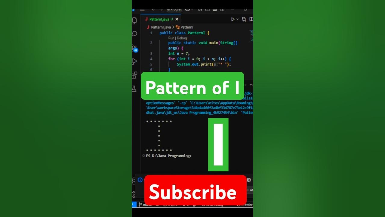 How to Print Character 'I' in Java | #shorts #java #coding #codingshorts #shortsvideo #viralcode ...