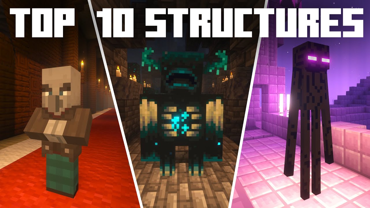 10 best structures in minecraft - YouTube