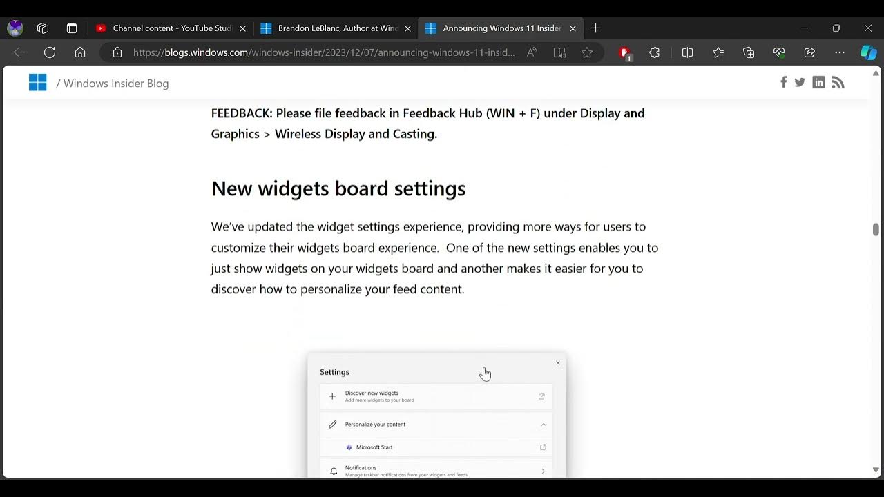 Announcing Windows 11 Insider Preview Build 23601 Dev Channel Windows ...