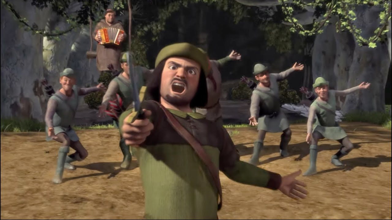 Shrek | Robin Hood Dance Scene Reverse - YouTube