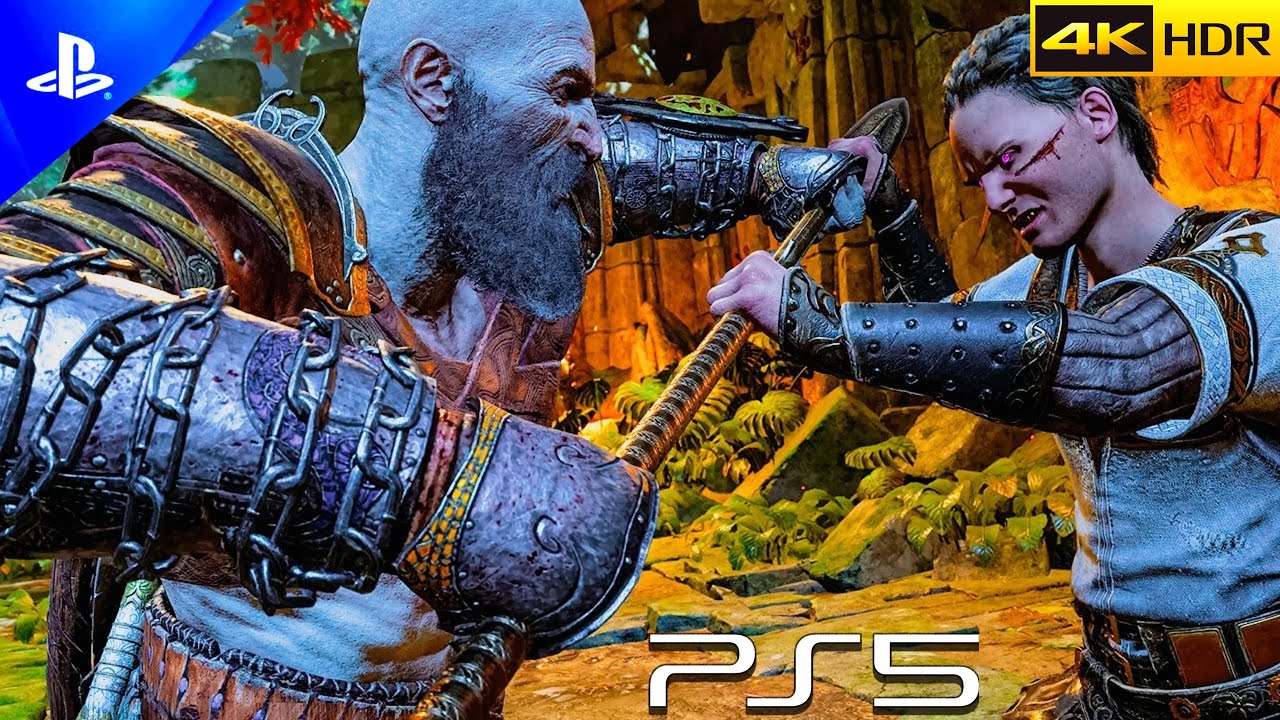 Ps5 Kratos Vs Heimdall God Of War Ragnarok Boss Fight Ultra Realistic Graphics 4k Hdr