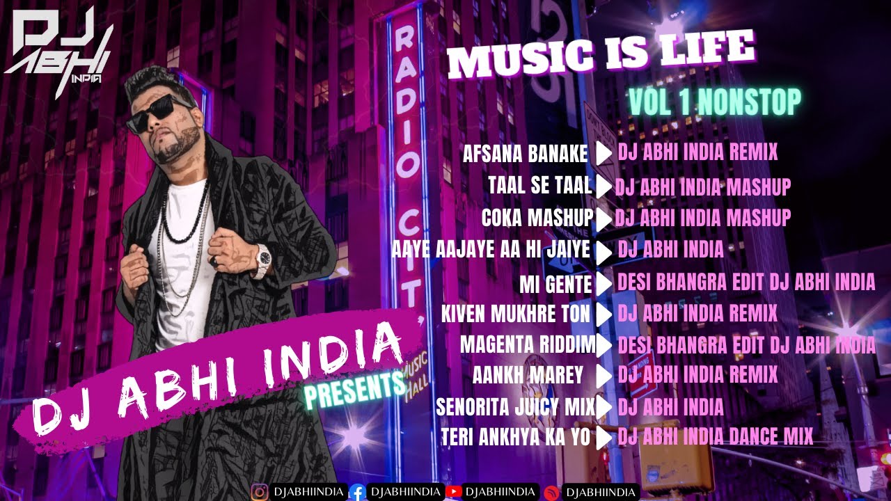 Nonstop Bollywood, Punjabi, English Remix Songs | Dj Abhi India | Audio ...