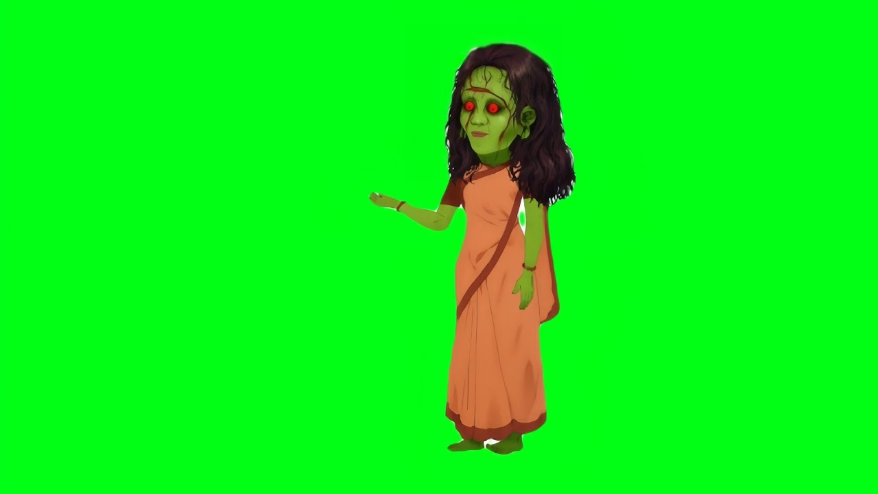 Chudail Green Screen | Cartoon character green screen | Green screen ...