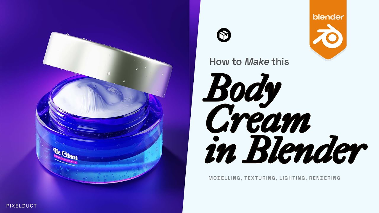 Body Cream 3D Design in #blender3d #houdini - YouTube