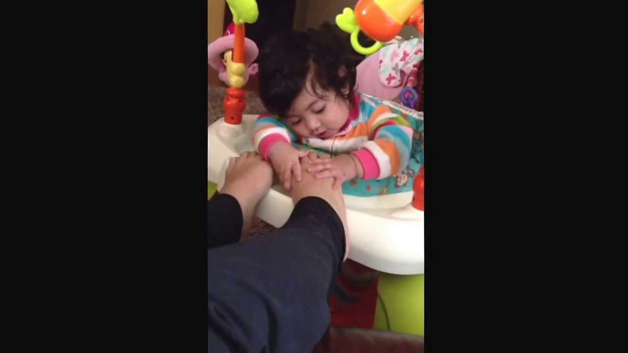 Naveene Playing With Mommys Feet Youtube