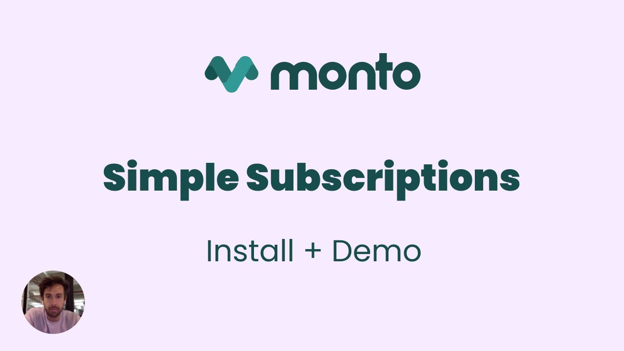Monto Simple Subscription Demo - YouTube